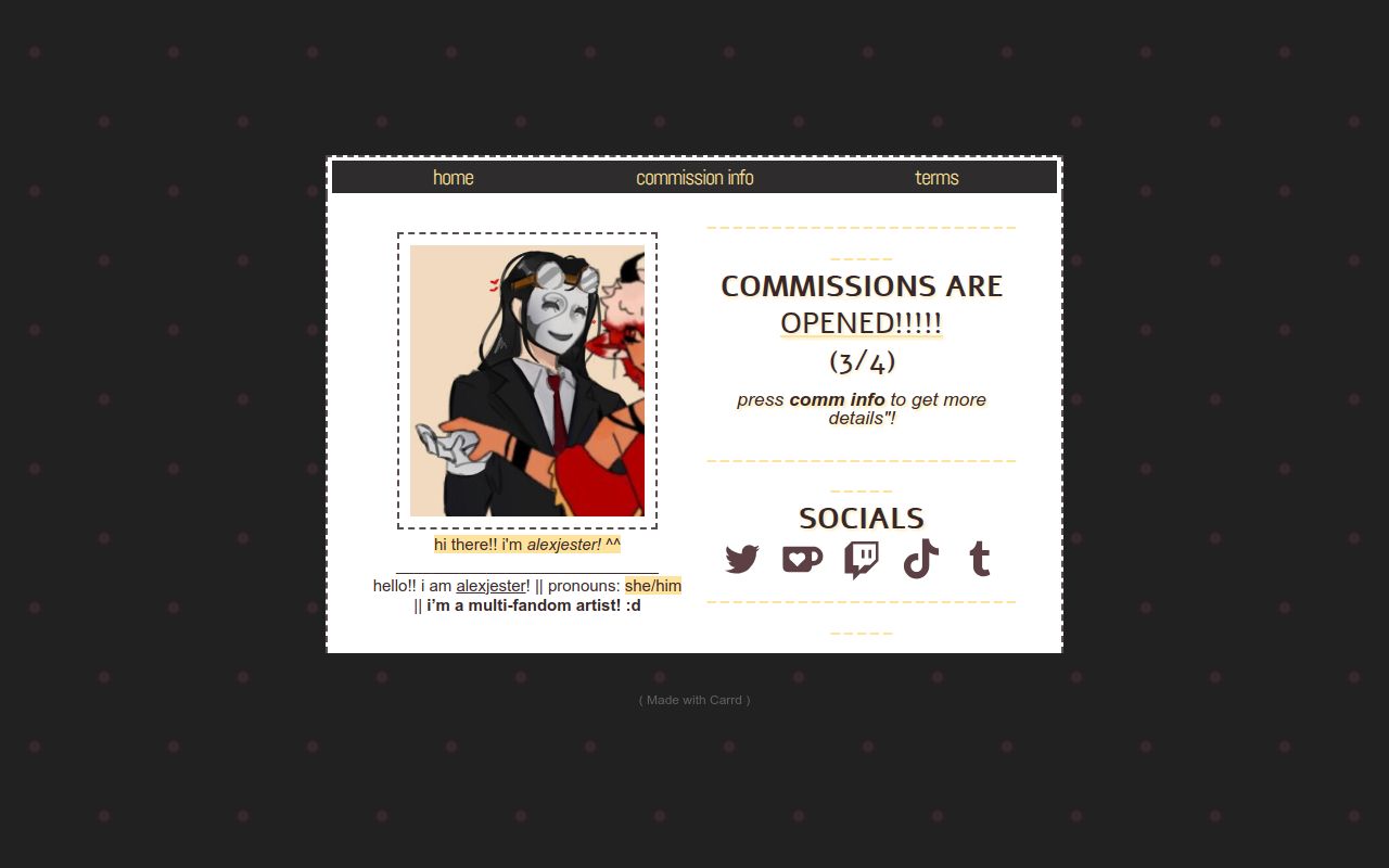 AlexJester’s Commissions